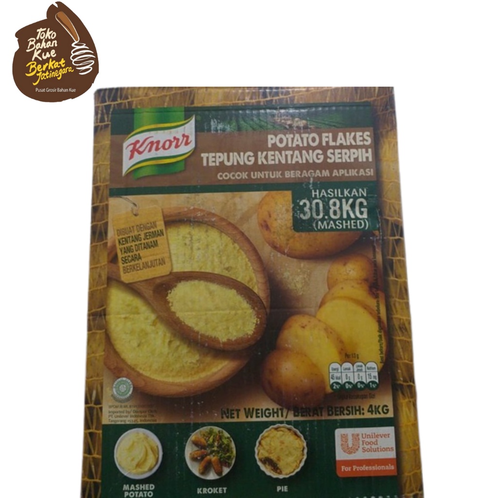 Jual TEPUNG KENTANG KNORR / POTATO FLAKES 4 KG | Shopee Indonesia