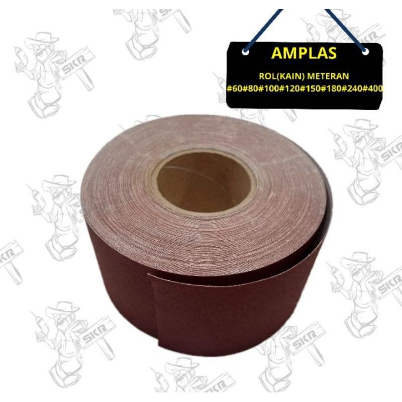 Jual AMPLAS KAYU ROL METERAN GRIT 80/100/120/150/180/240 AMPLAS ...