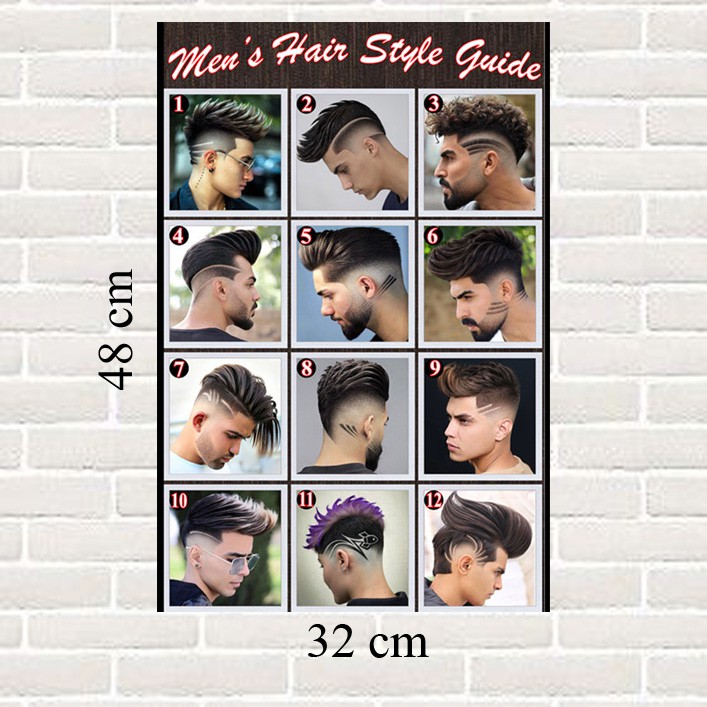 Jual poster babershop,pangkas rambut dan salon model pria terbaru ...