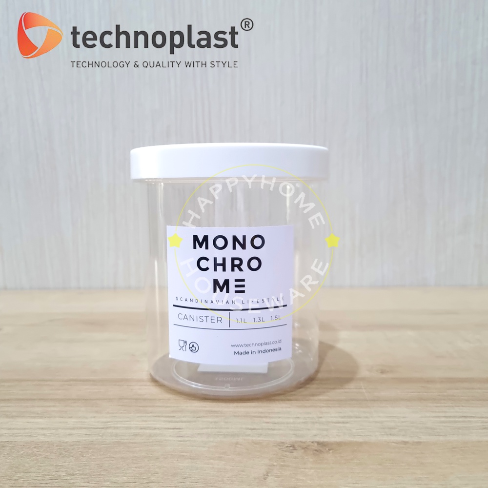Jual TECHNOPLAST Monochrome Canister/Toples Plastik Arcylic 1100ml ...