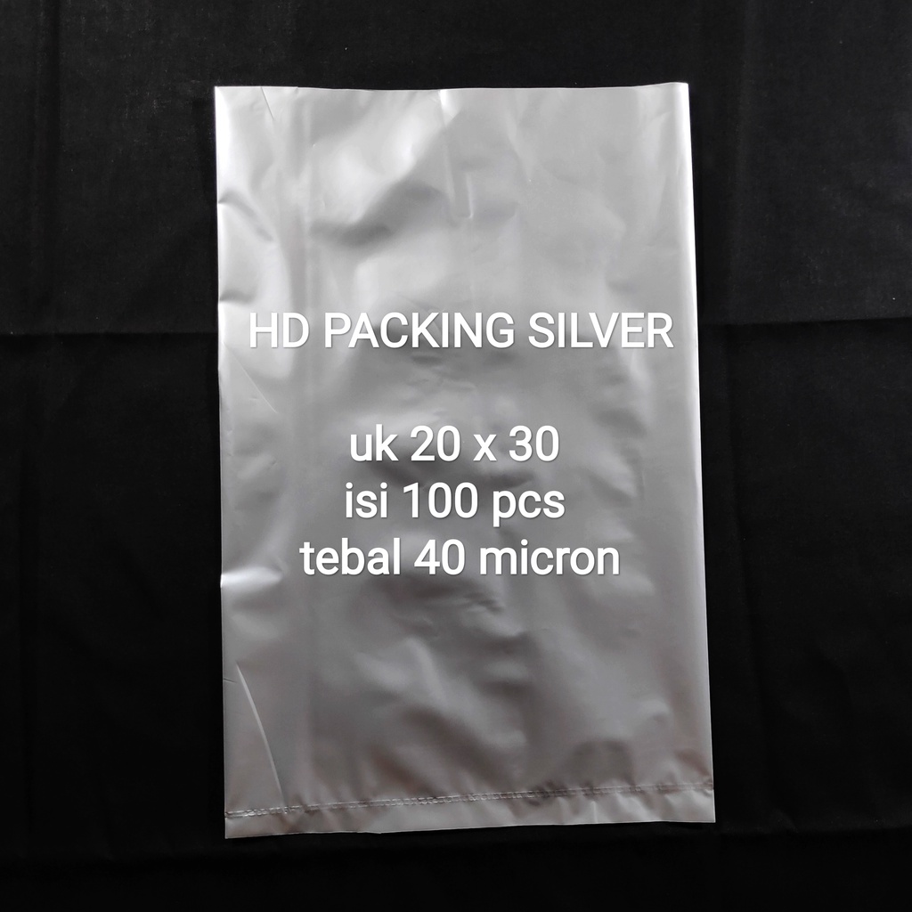 Jual Plastik Packing Silver Uk 20x30 (100pcs) / 25x35 (100pcs) / 30x40 ...