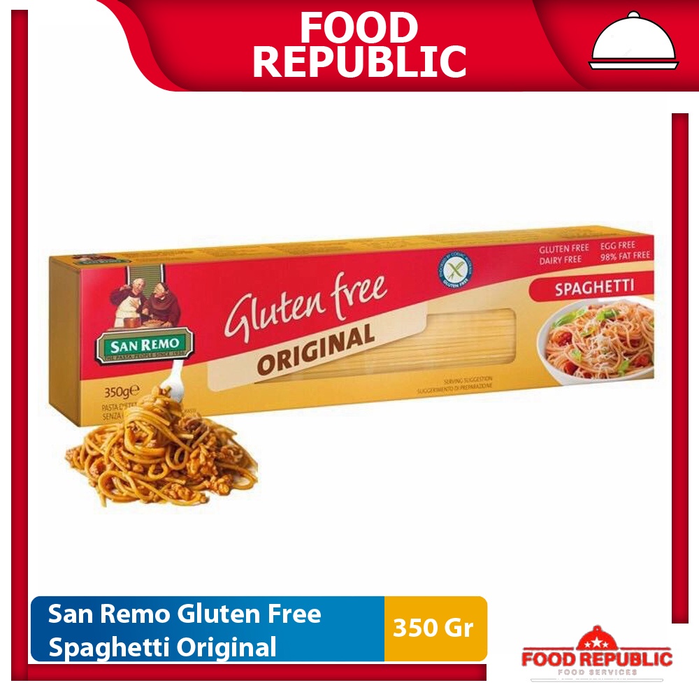 Jual San Remo Gluten Free Spaghetti Original 350 gr Pasta Spageti Ori ...