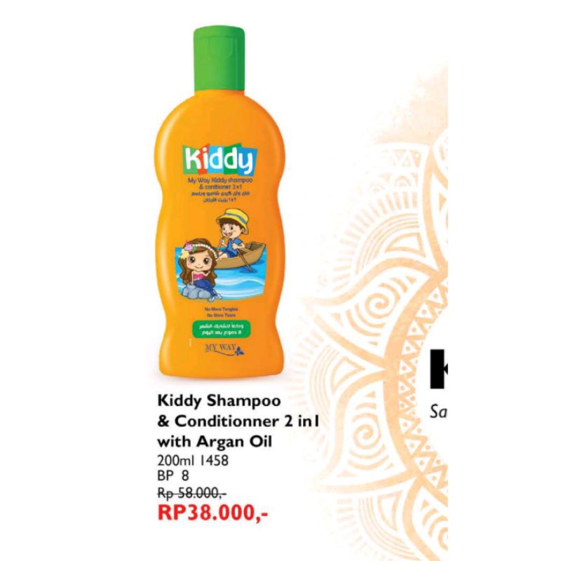 Jual Kiddy my way shampoo & conditioner 2 in 1 withArgan Oil | Shopee ...