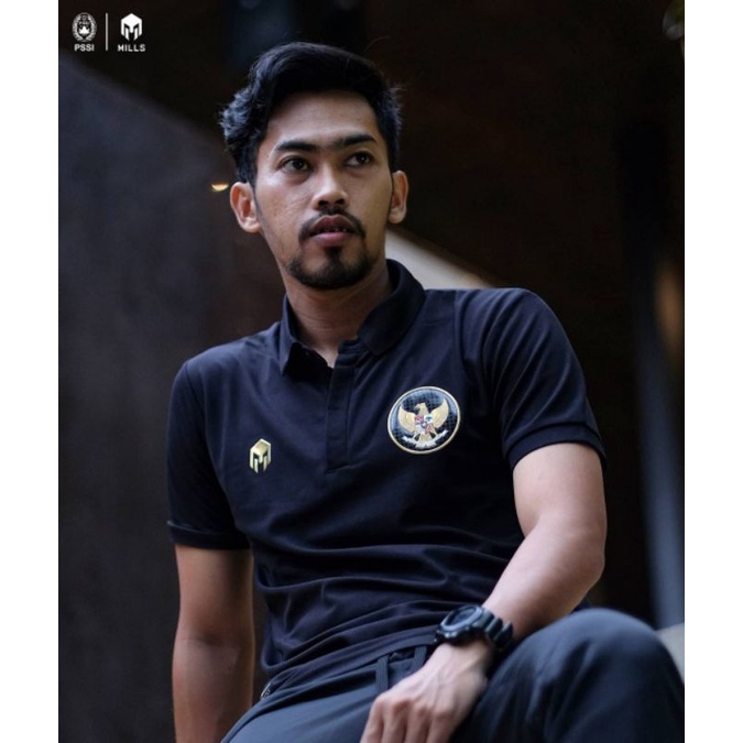 Jual Polo Timnas Indonesia Black MILLS (READY SIAP KIRIM) | Shopee ...
