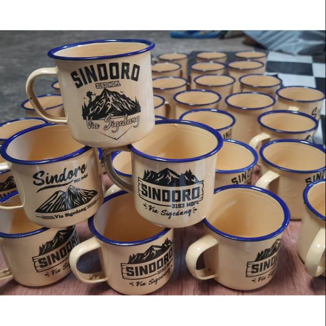 Jual Cangkir / mug / enamel / custom | Shopee Indonesia