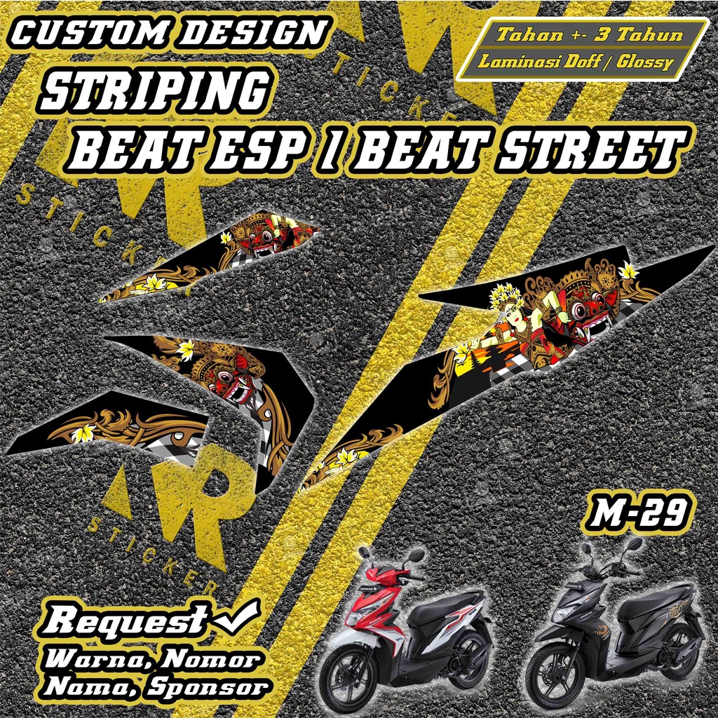 Jual Stiker Striping Beat Esp / Beat Street custom desain sticker beat ...