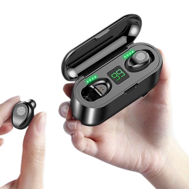 Jual Earphone Earpod Headset Bluetooth TWS F9 Waterproof Anti Air True ...