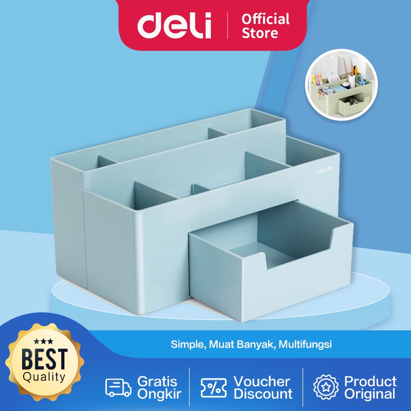 Jual Deli Desk Organizer / Rak Pulpen Kosmetik Serbaguna 7 Tempat 891X ...