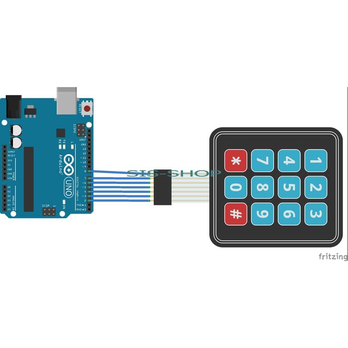 Jual 3x4 MATRIX 12 KEY MEMBRANE SWITCH KEYPAD KEYBOARD | Shopee Indonesia