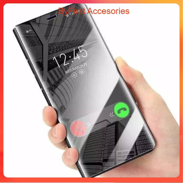 Jual OPPO F5 Clear View Standing Cover Flip Case | Shopee Indonesia