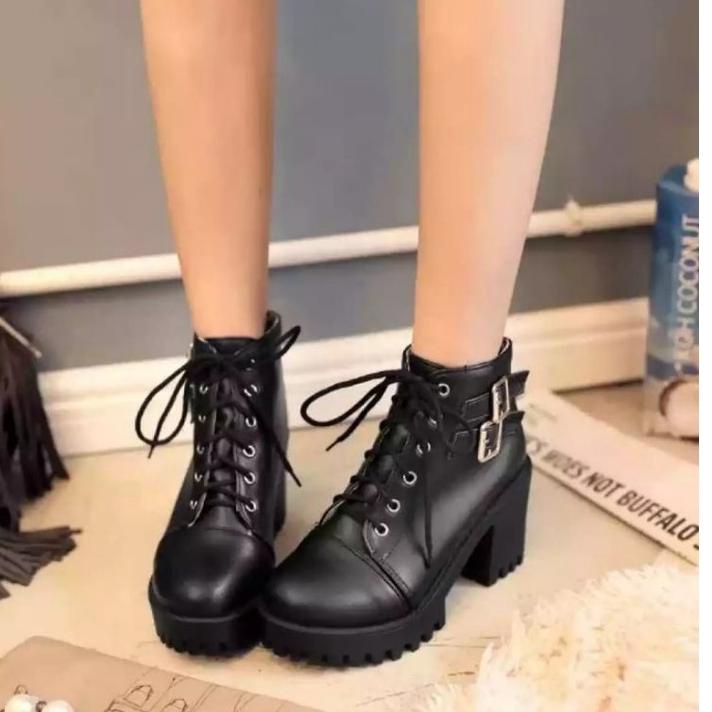 Jual SEPATU BOOTS HEELS WANITA TRENDY-SEPATU BOOTS ZIPPER-SEPATU BOOTS ...