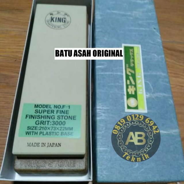 Jual Batu Asahan Grit 3000 Sharpening Stone Trade Mark KING Deluxe ...