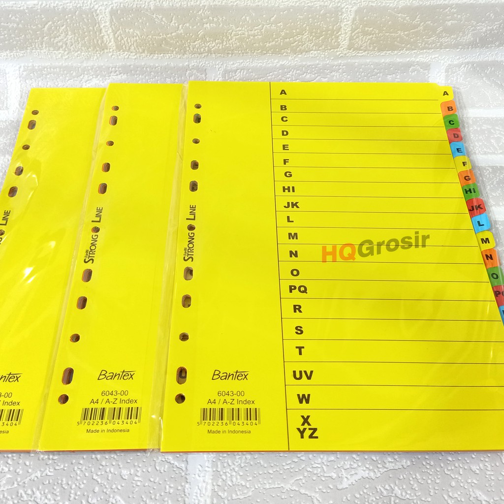Jual Divider/Pembatas Ordner Bantex A4 6043 Abjad A-Z | Shopee Indonesia