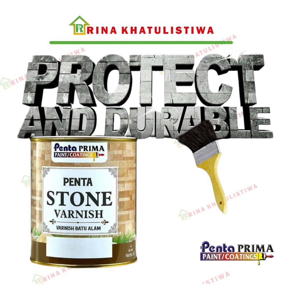 Jual Penta Stone Varnish | Cat Batu Alam 1kg | Vernis Batu Alam 1kg ...