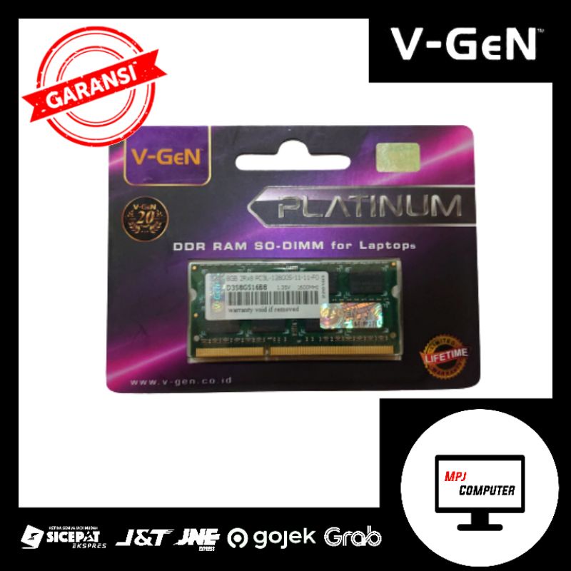 Jual Ram Laptop 8gb ddr3 V-Gen Platinum (Garansi Lifetime/Seumur Hidup ...
