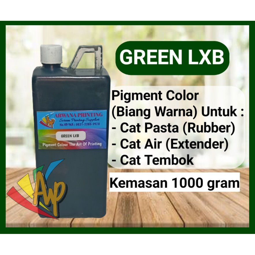 Jual Biang Warna Sablon Hijau Pigment Green LXB 1kg | Shopee Indonesia