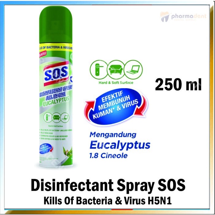 Jual DISINFECTANT SPRAY SOS 250 ML | Shopee Indonesia
