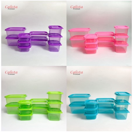 Jual Calista Oita Set 10 Pcs - Tempat Makanan - Toples Plastik- BPA ...