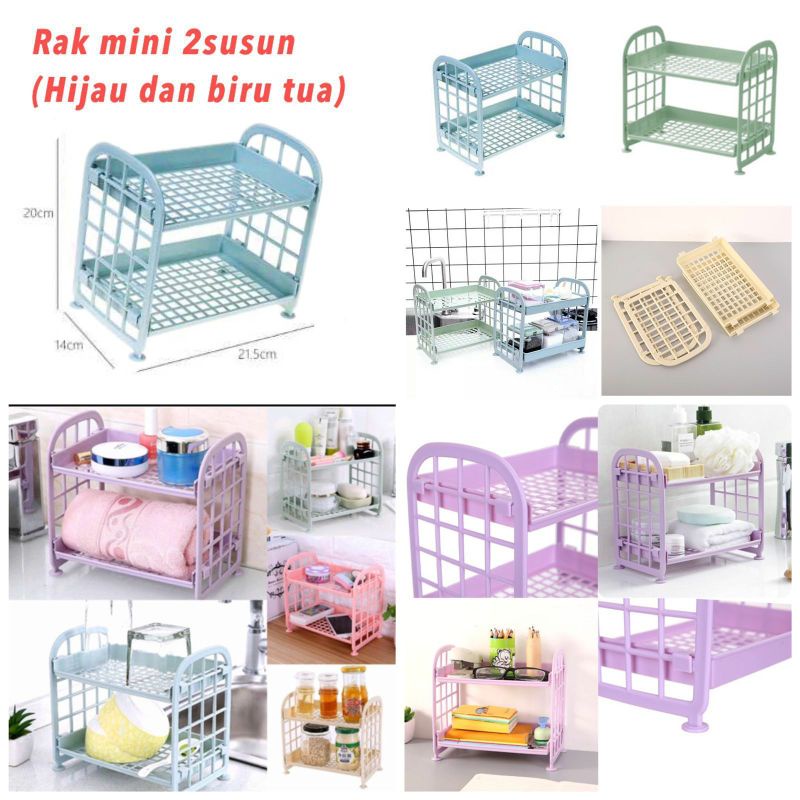 Jual Rak Mini 2 Susun Rak Dapur 2 Susun Rak ATK Serbaguna | Shopee ...