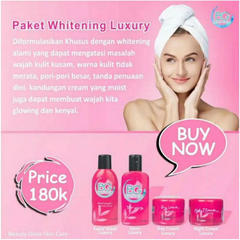 Jual Paket Whitening Luxury BG BEAUTY GLOW SKIN CARE | Shopee Indonesia