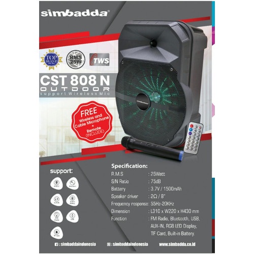 Jual Speaker Simbadda CST808 tipe terbaru ya NEW | Shopee Indonesia