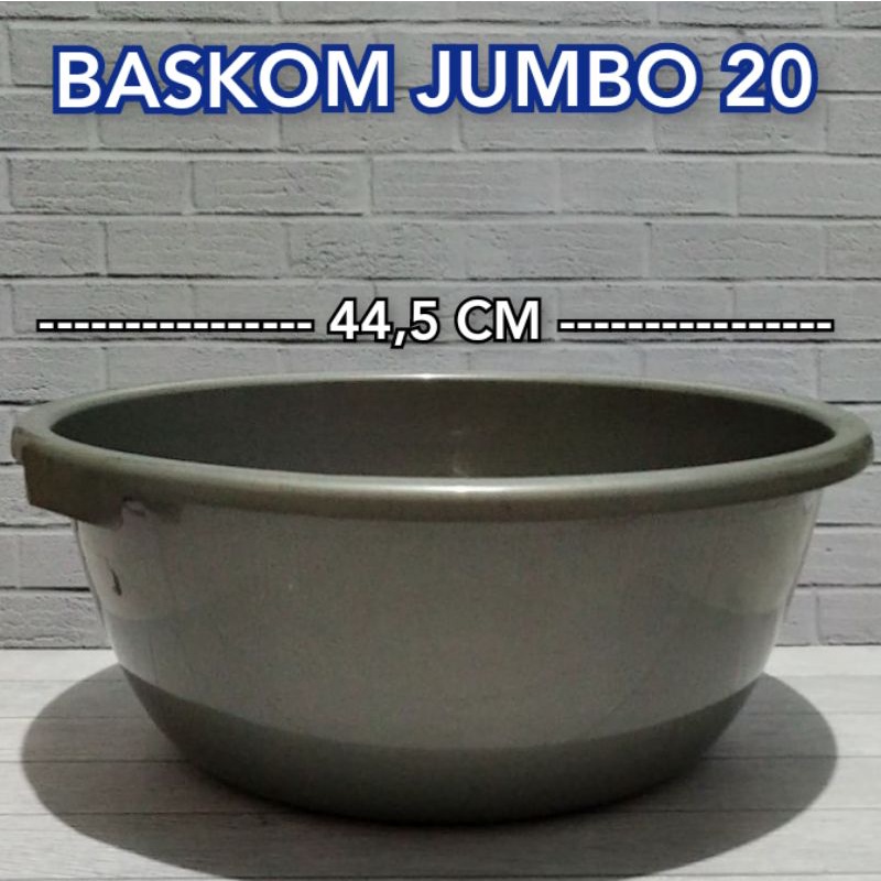 Jual BASKOM PLASTIK BULAT UKURAN JUMBO 20 - ADONAN KUE - 17 LITER ...