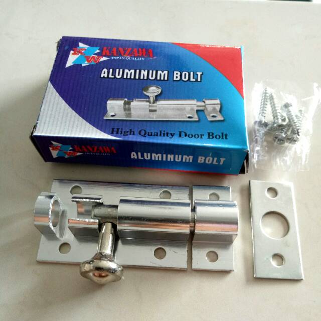 Jual Grendel pintu jendela 2" aluminium tebal slot pintu slot jendela 2 ...
