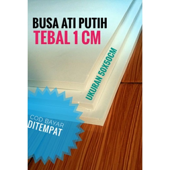 Jual busa ati putih tebal 1cm ukuran 50x50cm | Shopee Indonesia