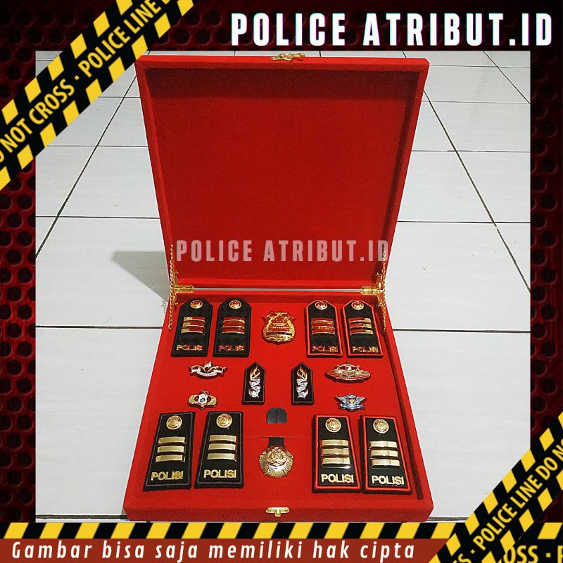 Jual Pangkat AKP Polisi PDH PDU Set Box tanpa ucapan Perlengkapan Polri ...