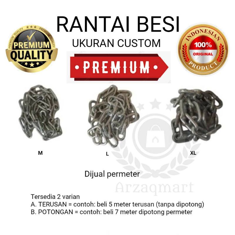 Jual RANTAI BESI (M) UKURAN CUSTOM | Shopee Indonesia
