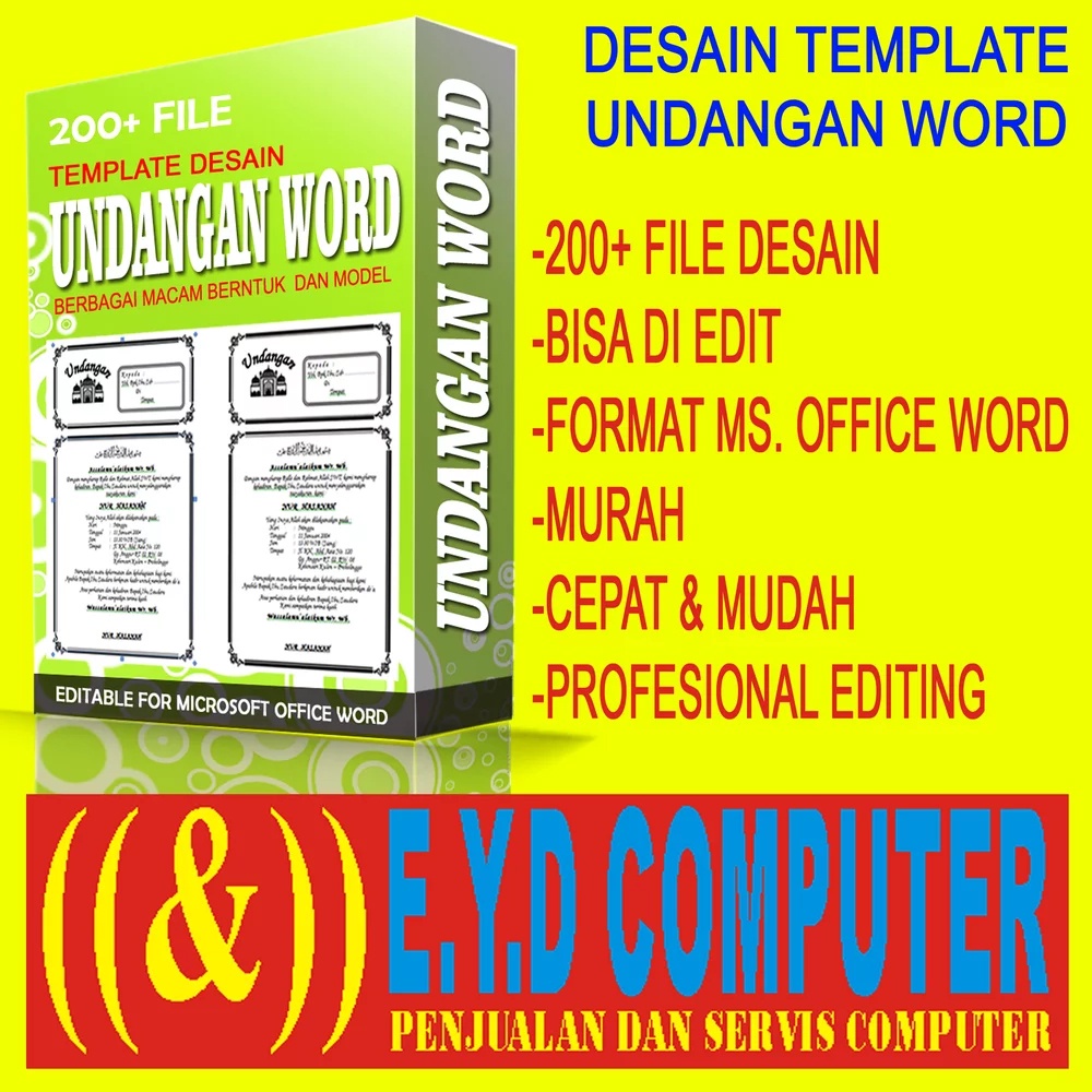 Jual PROMO DESAIN UNDANGAN WORD KOLEKSI TEMPLATE DESIGN GRAFIS MS.WORD ...