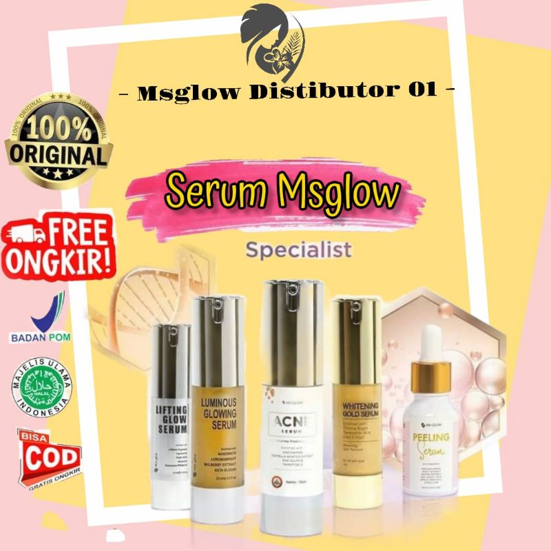 Jual SERUM MSGLOW Whit Cell DNA(acne,lifting,luminous,gold,pell) | Shopee Indonesia