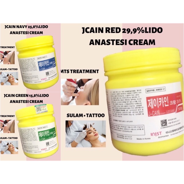 Jual FRESH NEW | JCain J Cain Anastesi Cream | Jcain RED / GREEN / BLUE ...