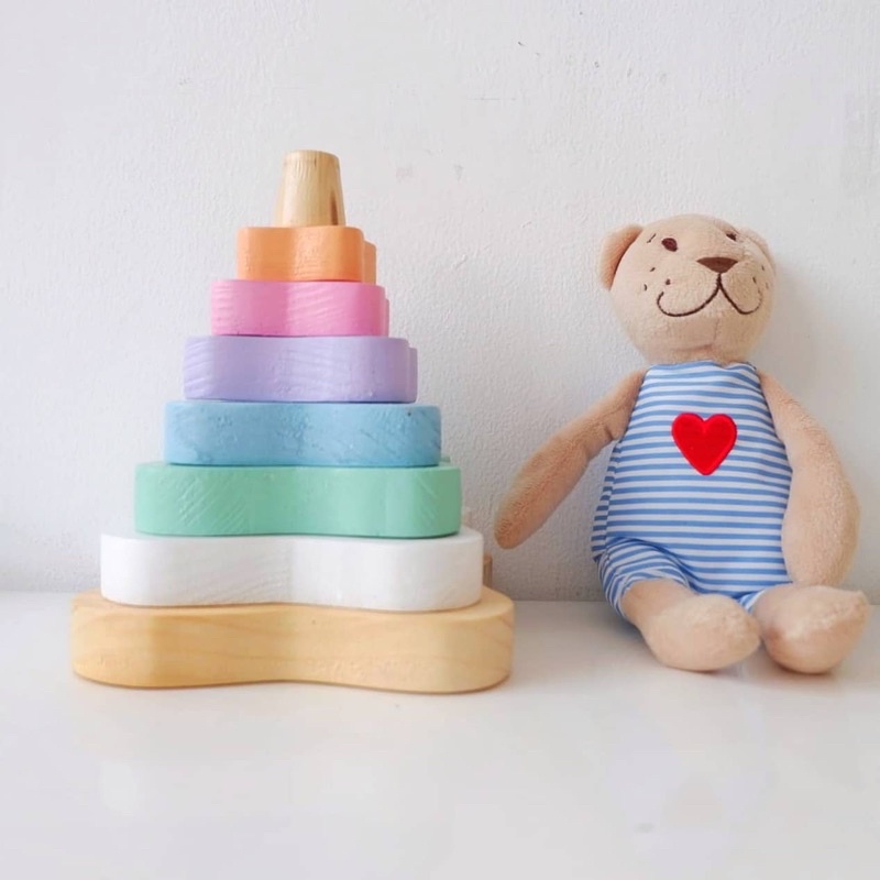 Jual Mainan Anak Mainan Edukasi Piramid Rainbow Block (mainan edukasi ...