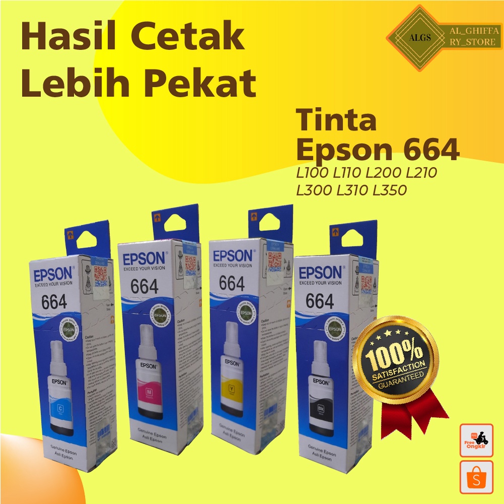Jual Tinta Epson 664 Color Ink Printer Seri L100 L110 L200 L210 L300 ...