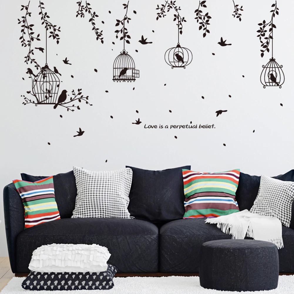 Jual WALL DECOR STIKER DINDING WALL STICKER BURUNG SANGKAR dekorasi ...