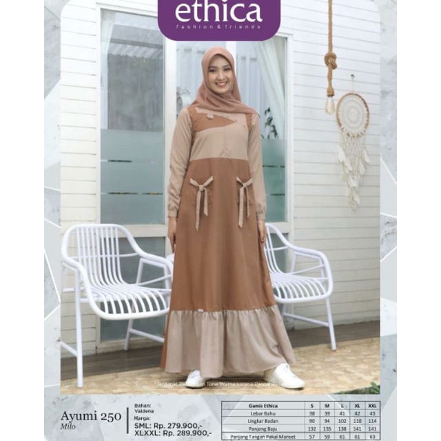 Jual GAMIS PANJANG FASHION MUSLIM ETHICA | AYUMI 250 MILO DAN SILVER ...