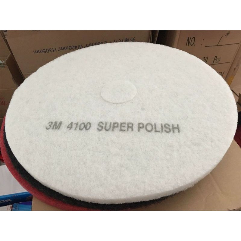 Jual 3M SUPER POLISHING PAD 4100 /5100 BUFFER PAD Merah putih 16inc ...