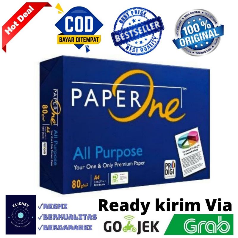 Jual Kertas A4 PaperOne 1Rim | Shopee Indonesia