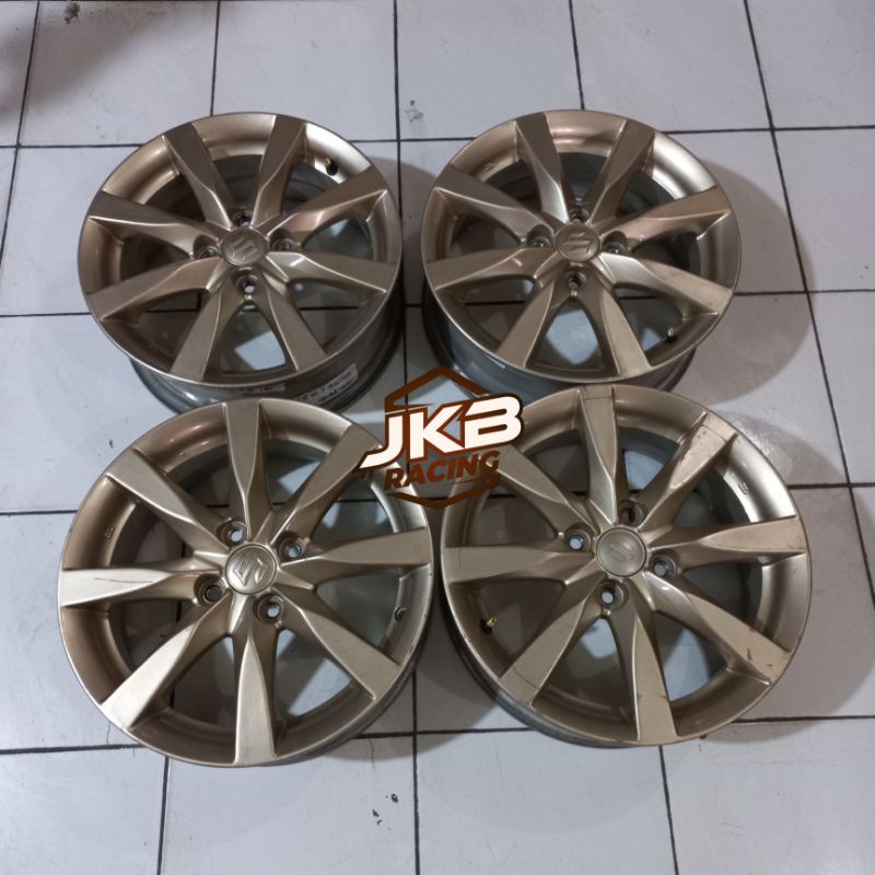 Jual VELG MOBIL BEKAS STANDAR OEM SUZUKI SPLASH R15 PCD 4X100 VELG ONLY ...