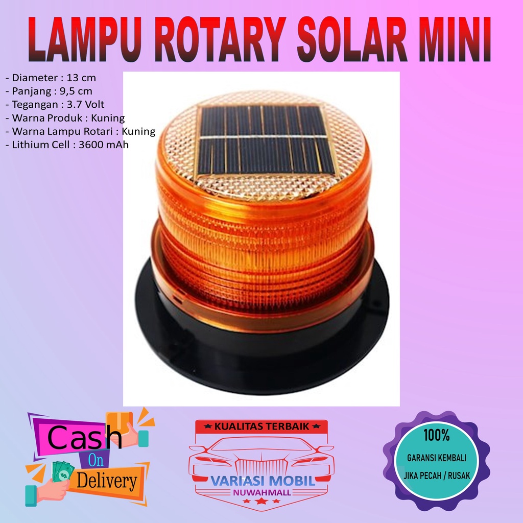 Jual Lampu Rotari Rotary Solar Mini Lampu Rotary Tenaga Surya Matahari ...