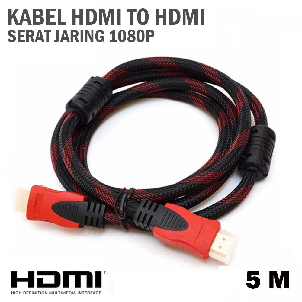 Jual KABEL HDMI 5M JARING / HDMI 5 M / HDMI 5 METER | Shopee Indonesia
