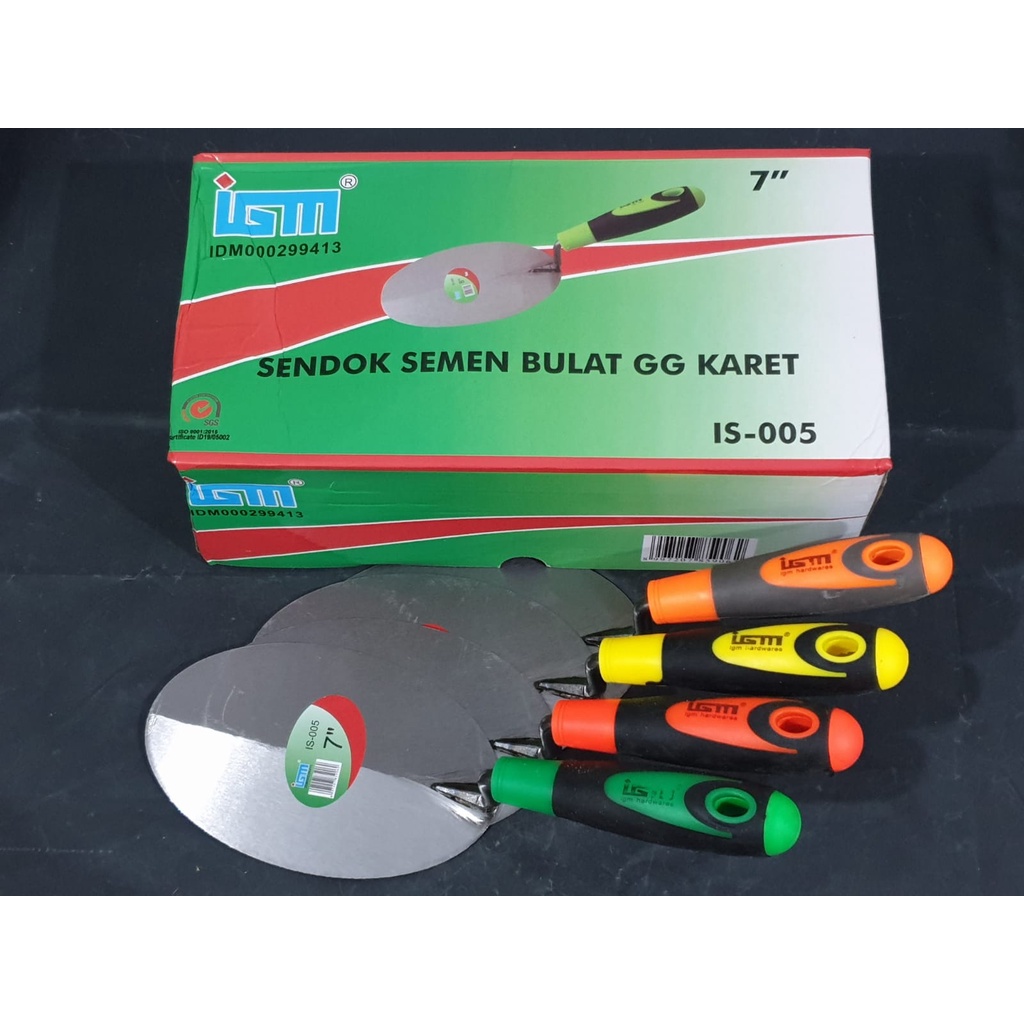Jual Sendok Semen Bulat Tebal GG Karet 7" (plat 1,2mm) | Shopee Indonesia