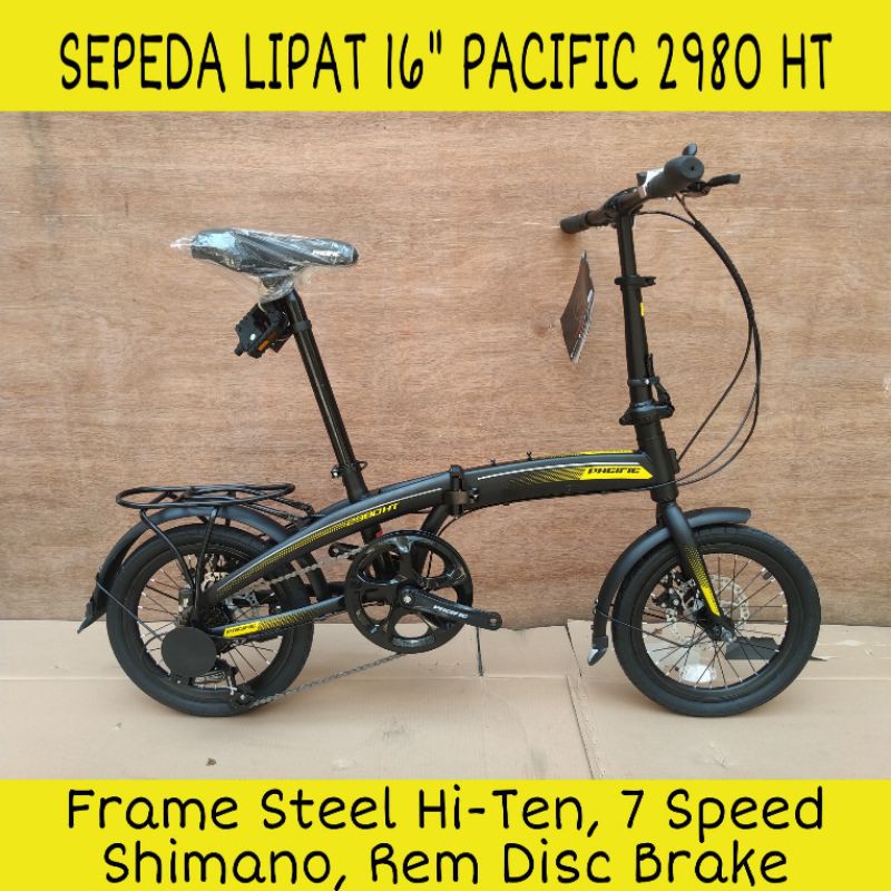 Jual Sepeda Lipat 16 Inch Pacific 2980 HT Steel Hi-Ten 7 Speed Shimano ...