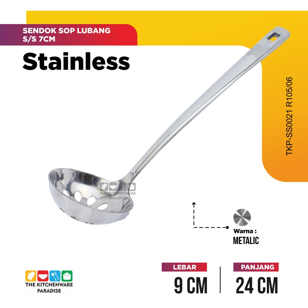 Jual SENDOK SOP DENGAN LUBANG SARING BAHAN STAINLESS | Shopee Indonesia
