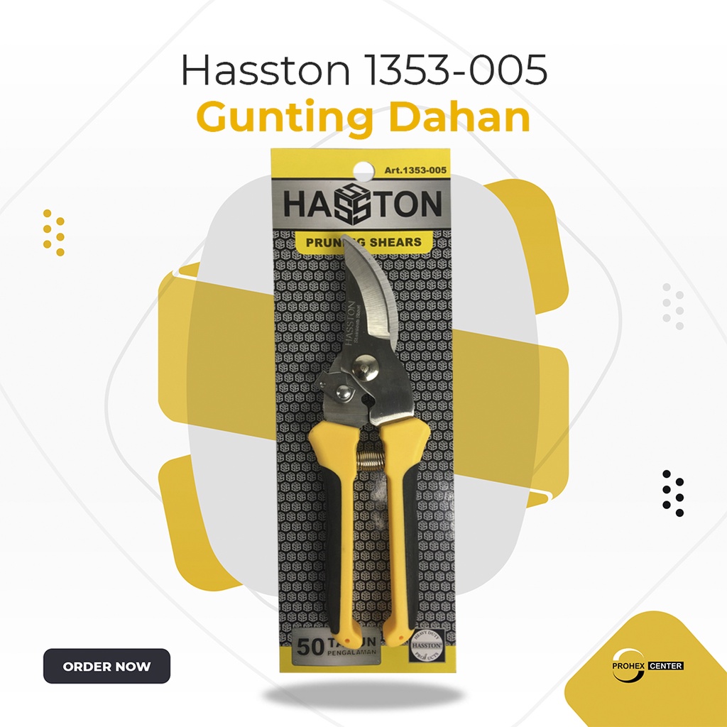 Jual Hasston Prohex Gunting Dahan Ranting Stek Bunga Taman 8 Inch 1353 ...