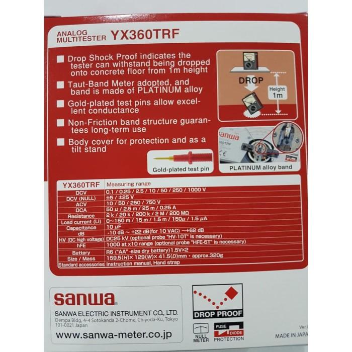 Jual Multimeter Digital SANWA YX360TRF ( YX 360 TRF / YX-360TRF ...