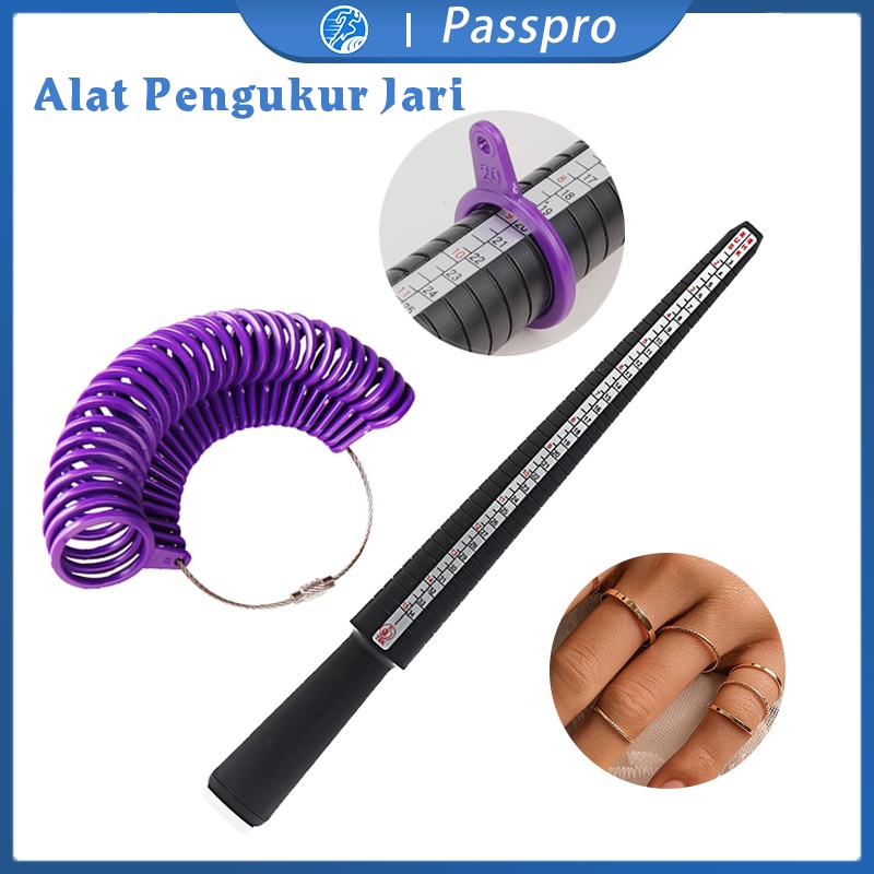 Jual Alat Ukur Cincin dan Jari Lingkar Ring Jari Cincin Ring Sizer Stik ...