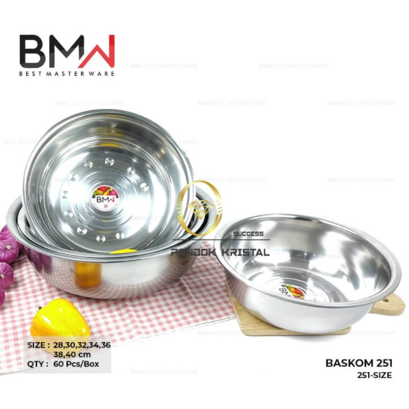 Jual BMW Baskom Jumbo Tinggi 36, 40 CM Stainless Steel High Quality ...