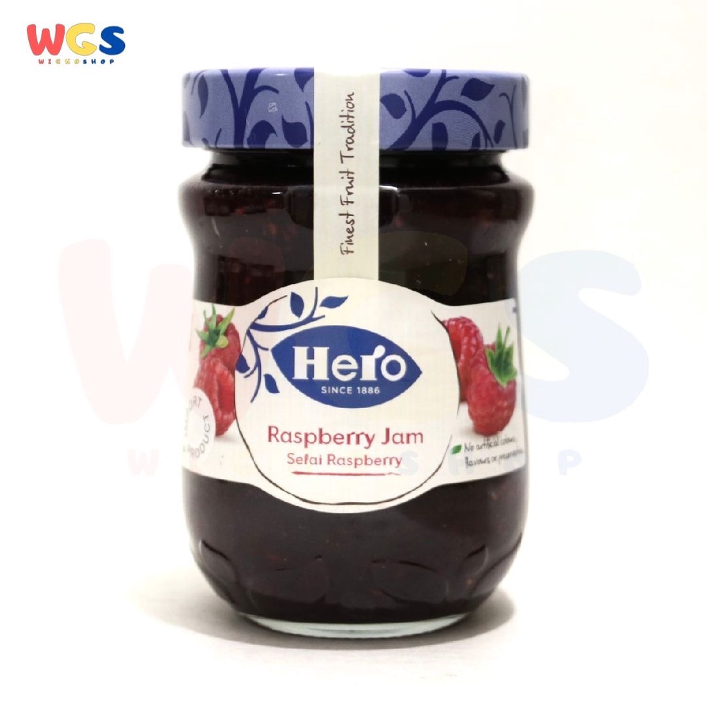 Jual Selai Hero Raspberry Jam No Artificial Colours Spread 340g | Shopee Indonesia
